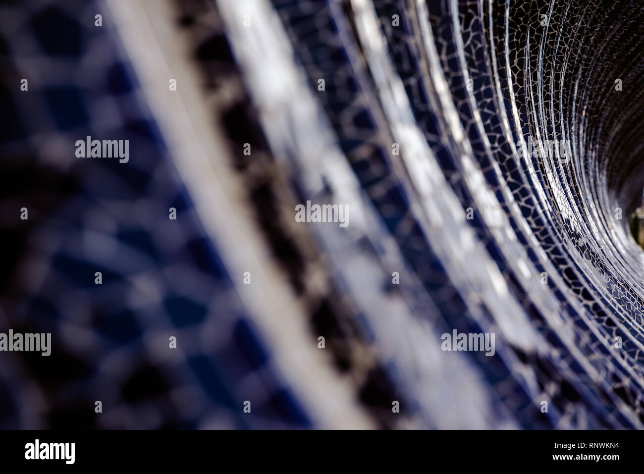 Detail of the facade of a building with ovoid geometric shapes Stock ...