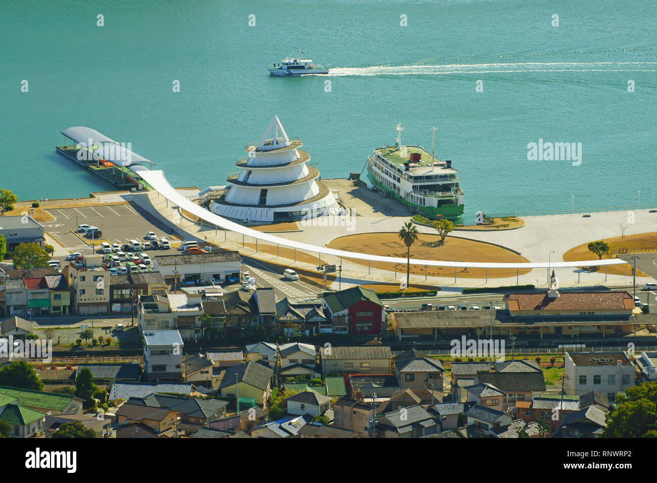 Misumi East Port and Misumi Station, Kumamoto Prefecture, Japan Stock ...