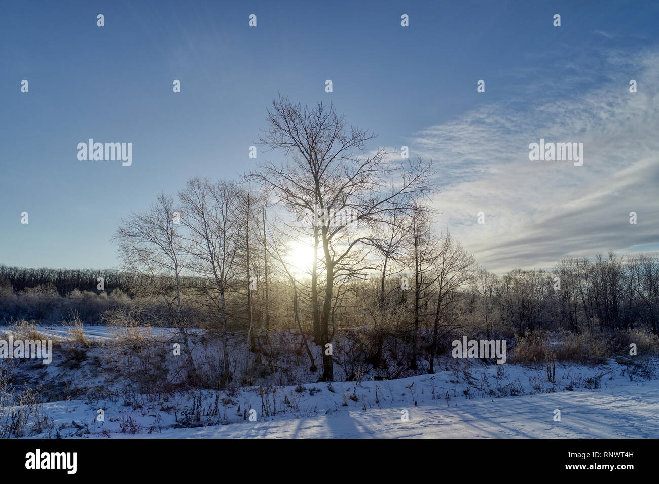 Aerial view in winter Stock Photo - Alamy