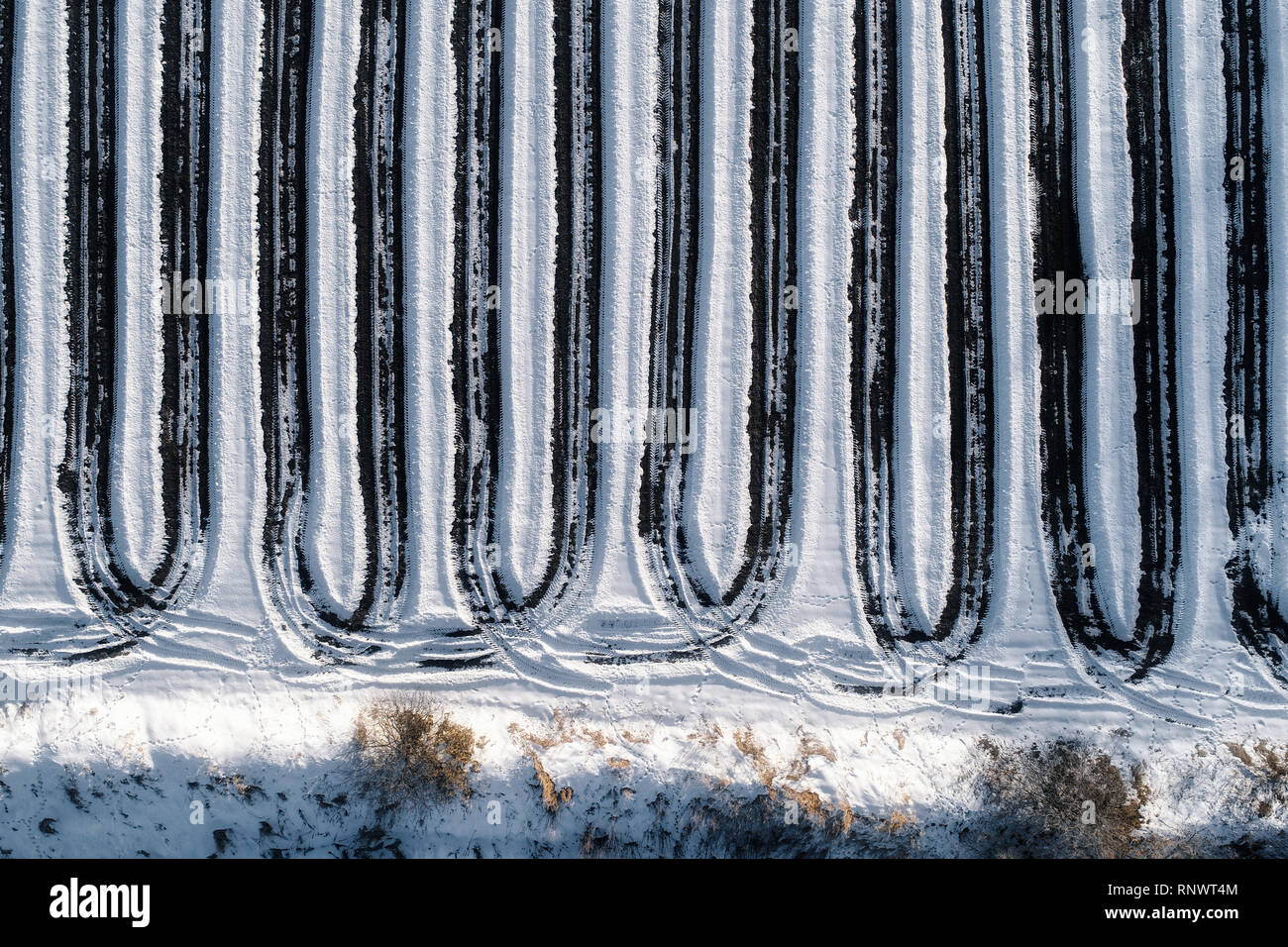 Aerial view in winter Stock Photo - Alamy