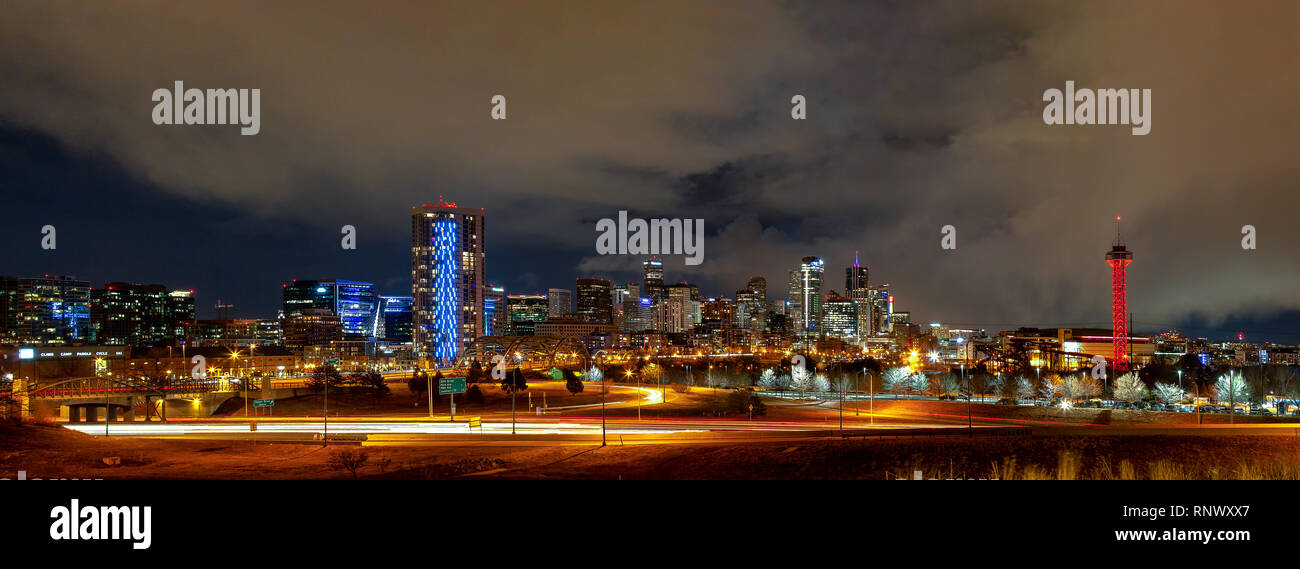 Downtown nightscape hi-res stock photography and images - Alamy