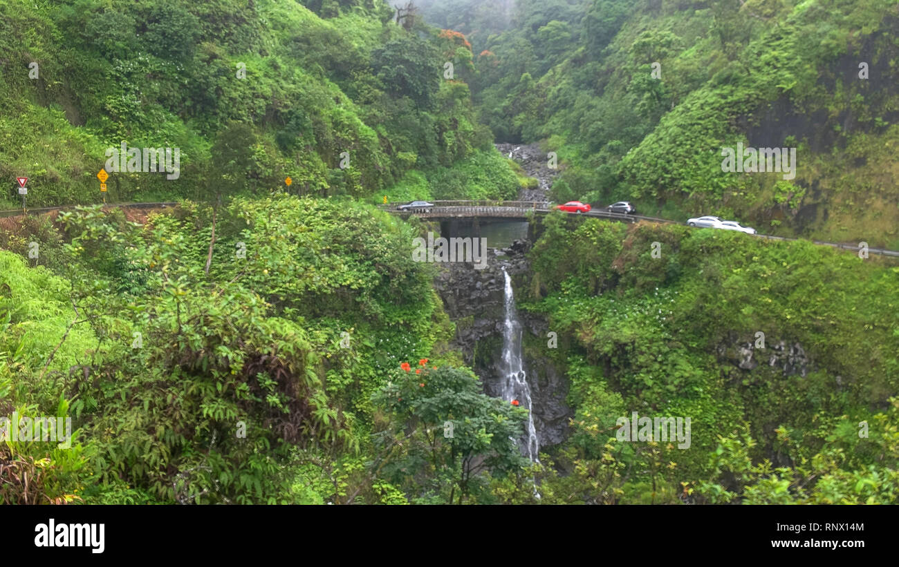 Bridge above a waterfall hi-res stock photography and images - Alamy