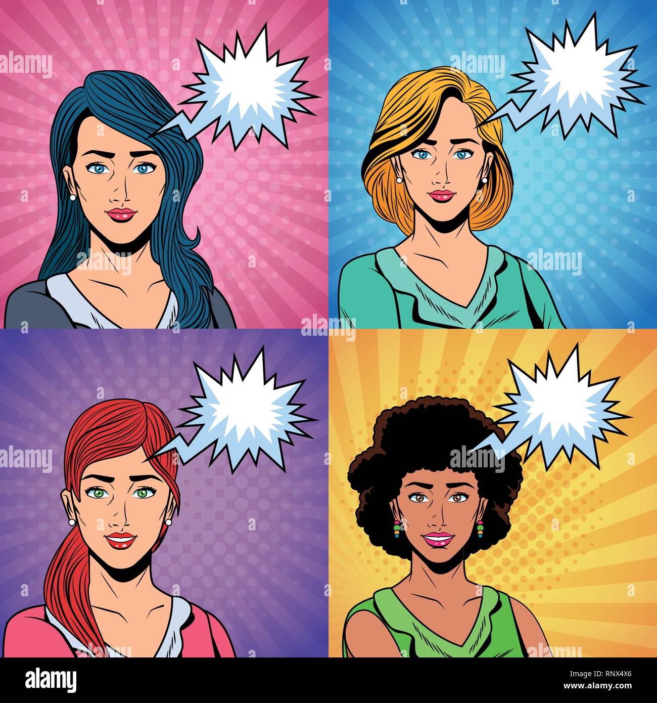 Pop art women Stock Vector Image & Art - Alamy