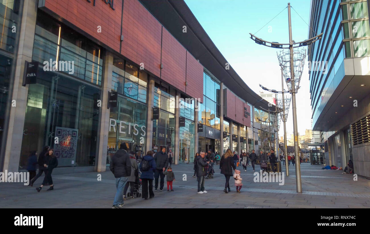 New Cathedral street in Manchester - MANCHESTER / ENGLAND - JANUARY 1 ...