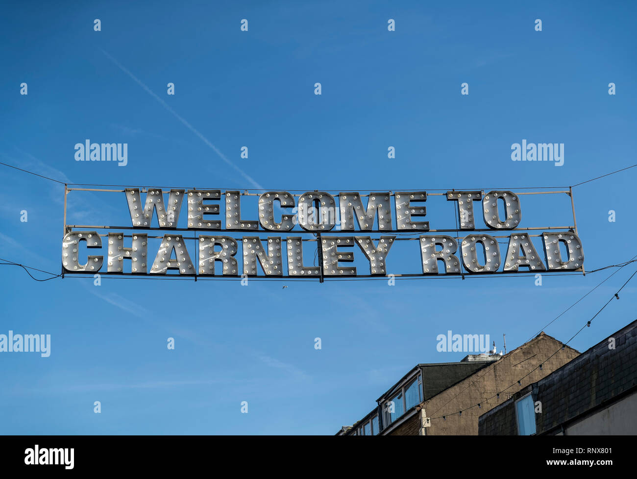 Charnley Road Blackpool Sign Stock Photo - Alamy