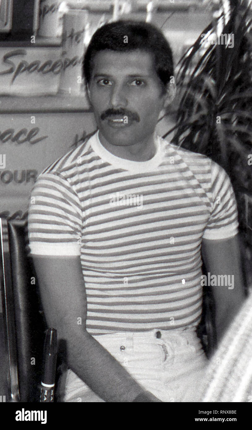 Freddie Mercury of Queen attend Queen Press Conference for Freddie Mercury of Queen attend Queen Press Conference for