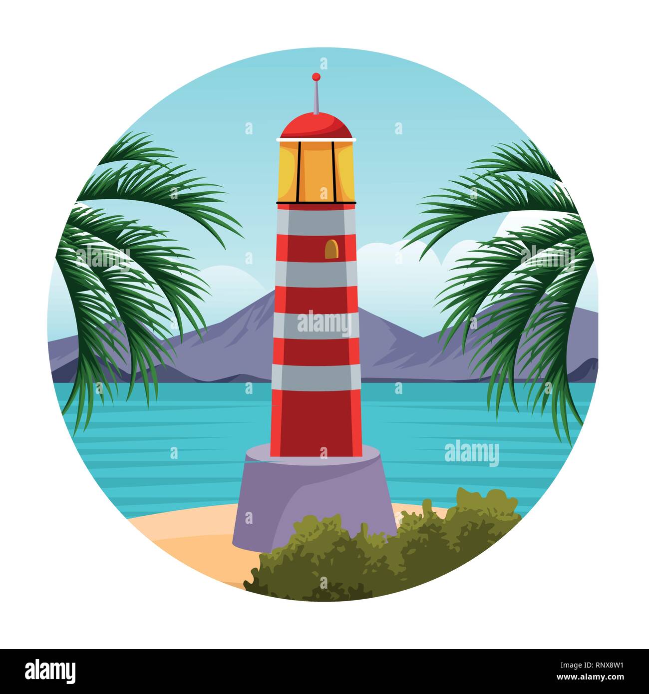 Beautiful mediterranean panoramic landscape Cut Out Stock Images & Pictures - Alamy