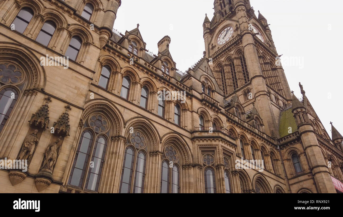 Manchester Town Hall at Albert Square - MANCHESTER / ENGLAND - JANUARY ...