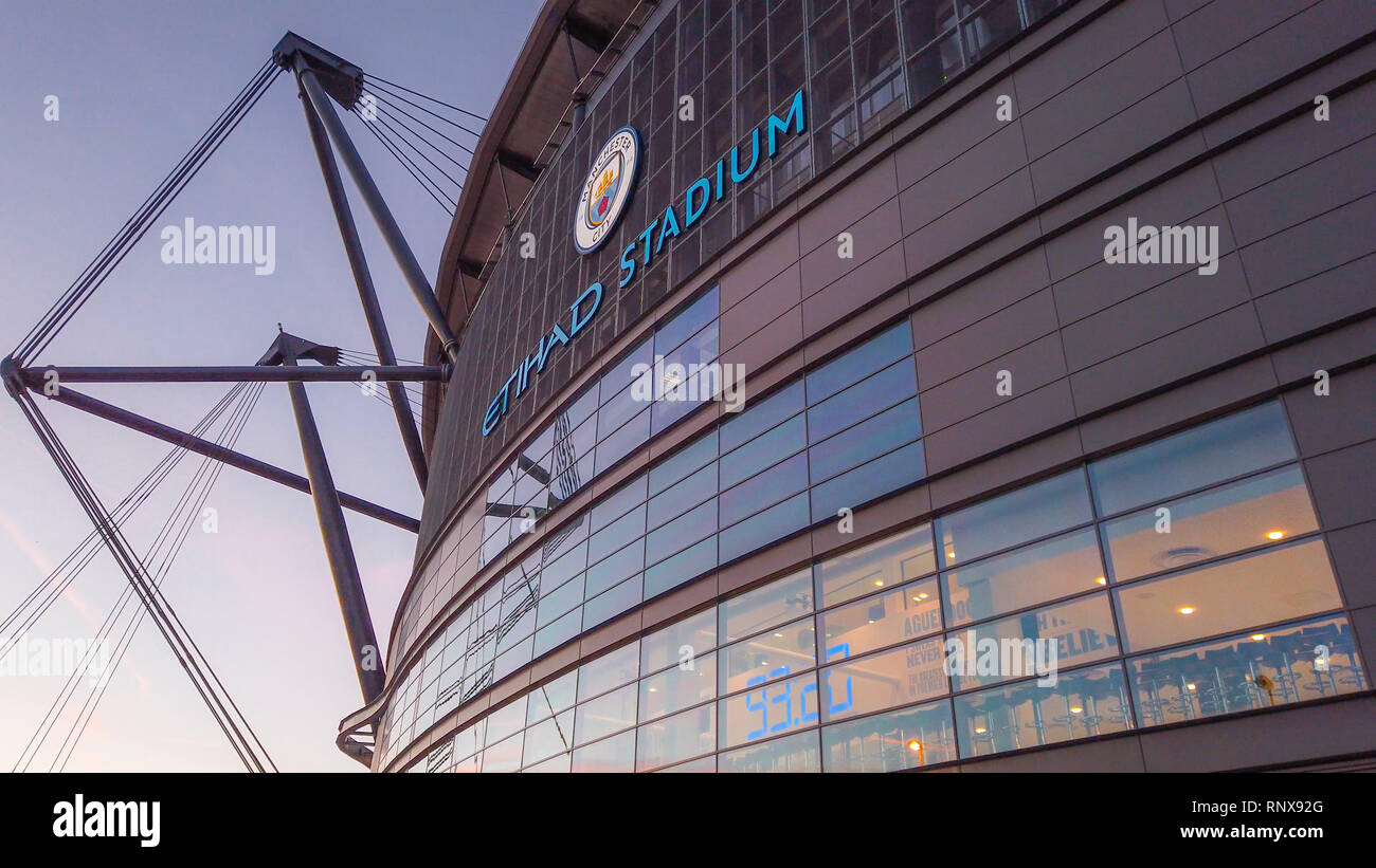 Famous stadium in Manchester the Etihad stadium of Manchester City ...