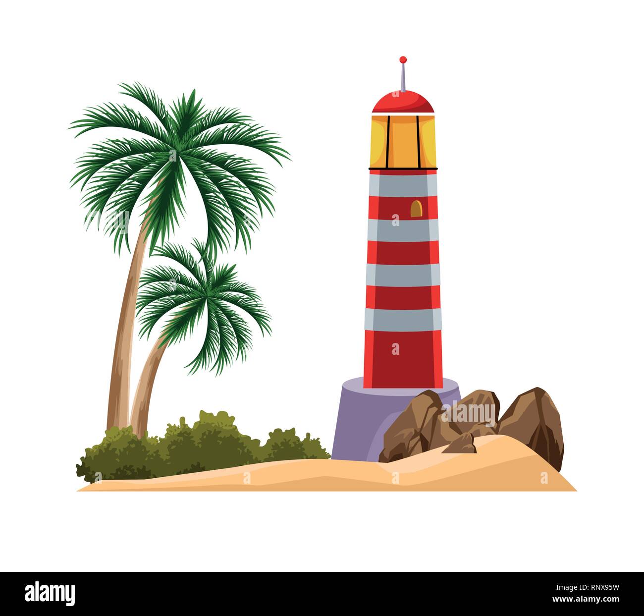 seashore landscape cartoon Stock Vector Image & Art - Alamy