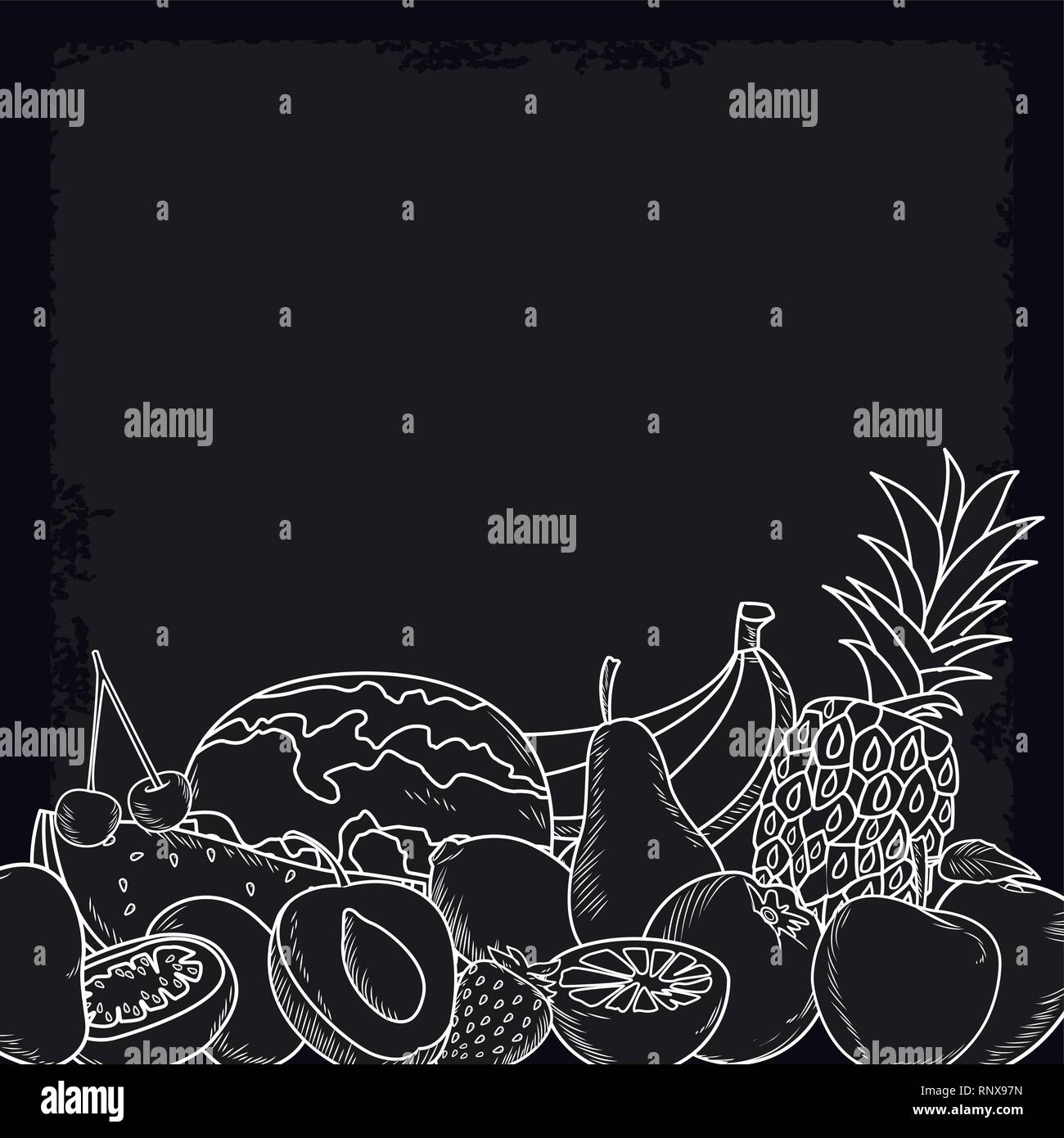 hand drawn fruits Stock Vector Image & Art - Alamy