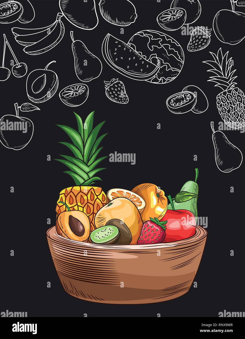 hand drawn fruits Stock Vector Image & Art - Alamy