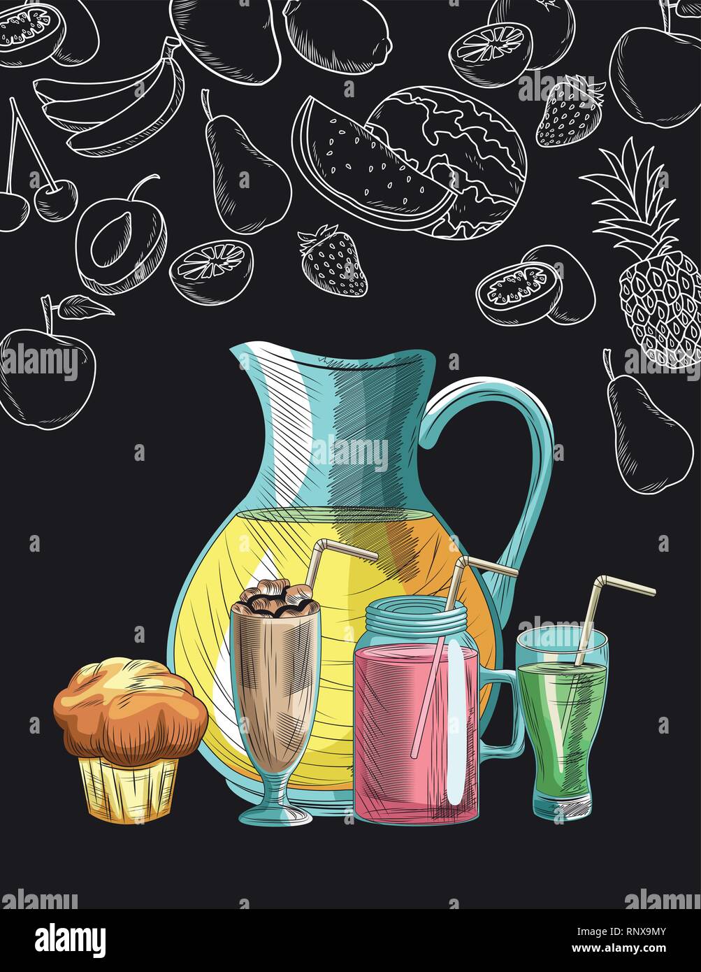 drinks hand drawn Stock Vector Image & Art - Alamy