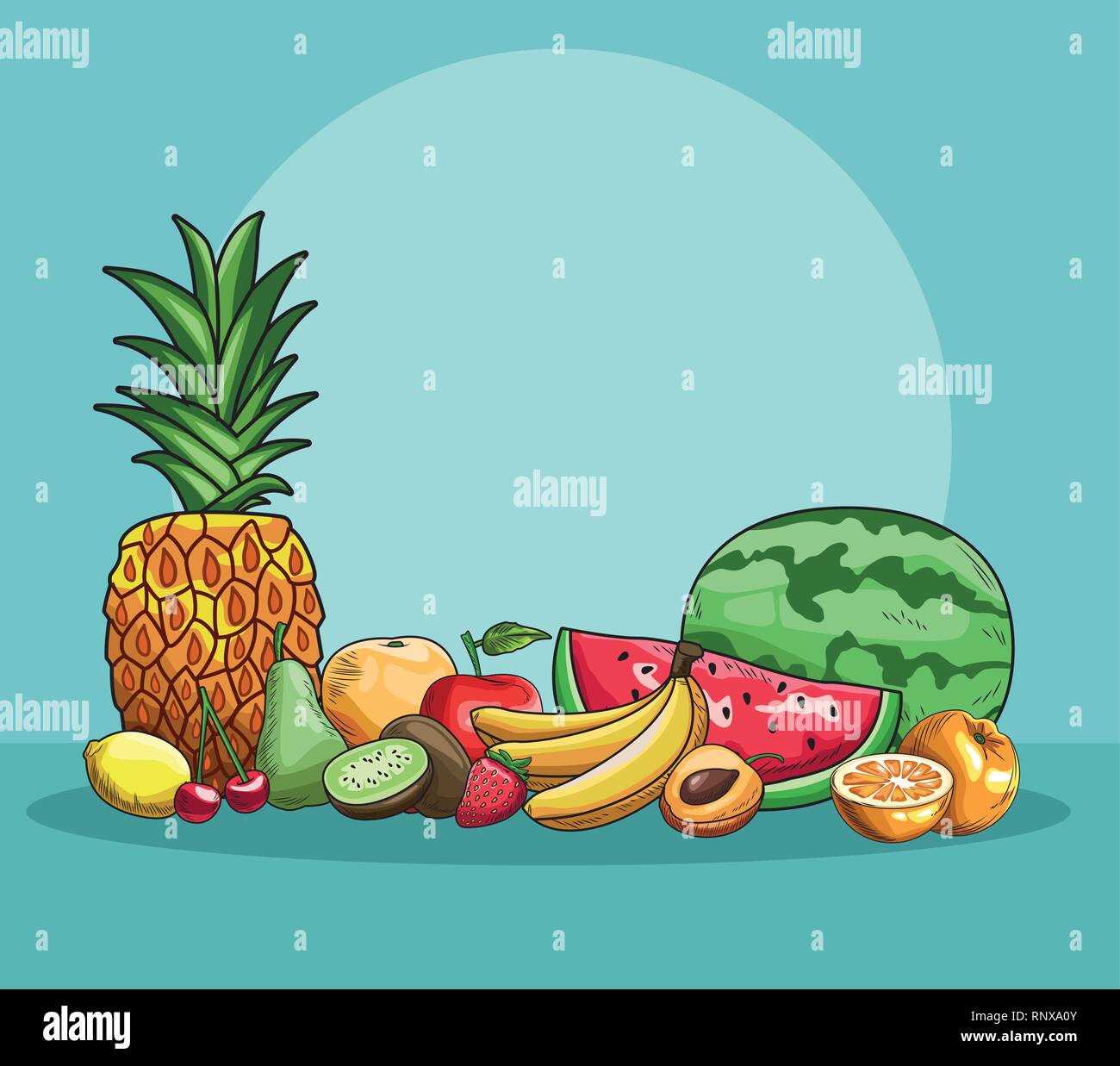 hand drawn fruits Stock Vector Image & Art - Alamy