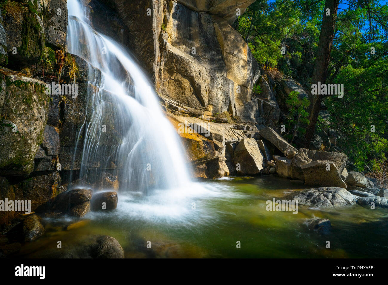 Waterfall Landscape in Yosemite - Cascade & Tamarack Creeks ...