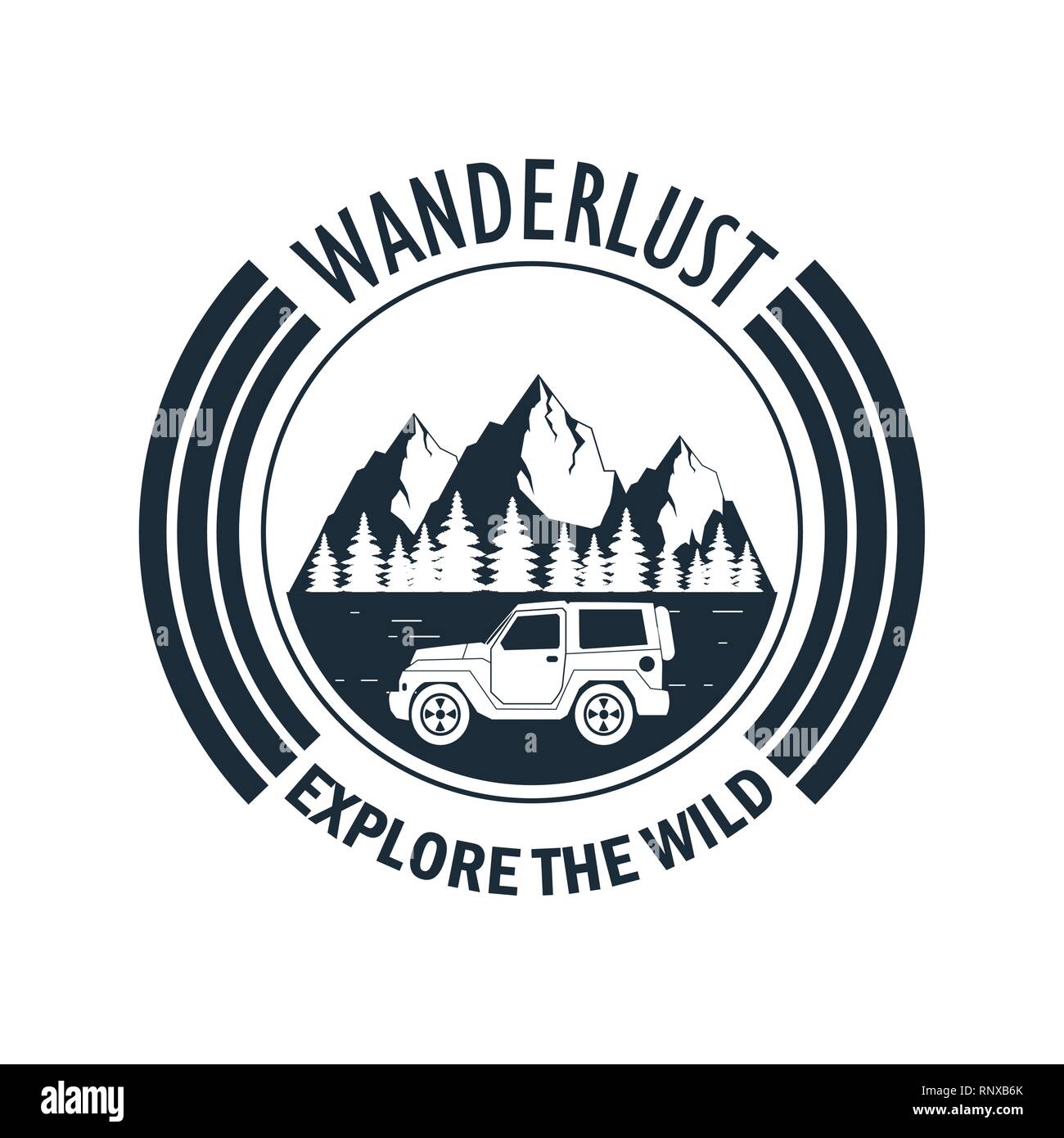 wanderlust adventure logo Stock Vector Image & Art - Alamy