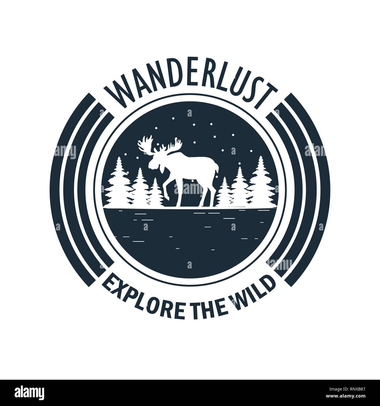 wanderlust adventure logo Stock Vector Image & Art - Alamy