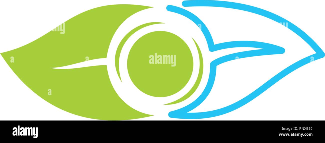 Leaf eye logo design Stock Vector Images - Alamy
