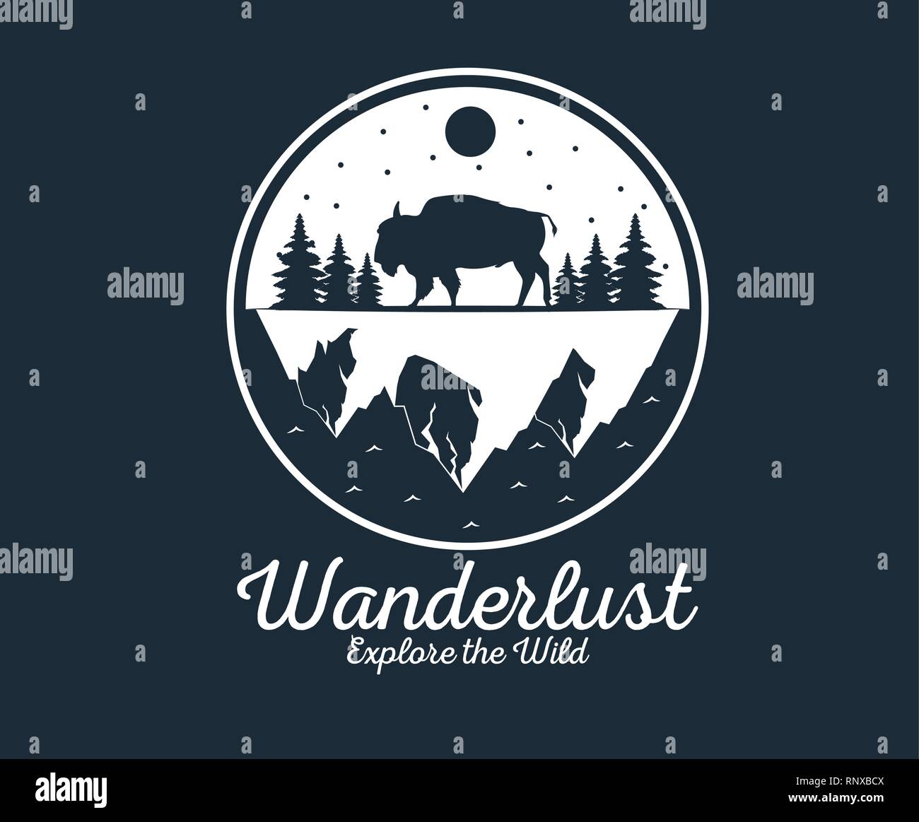 wanderlust adventure logo Stock Vector Image & Art - Alamy