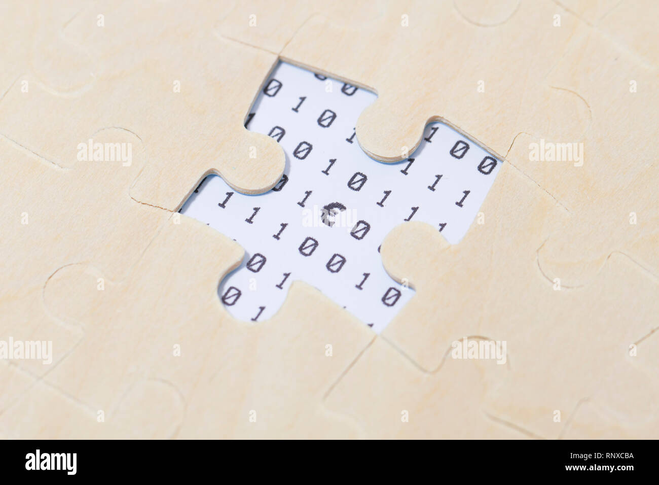 Puzzles and Euro codes, teamwork, information encryption Stock Photo ...