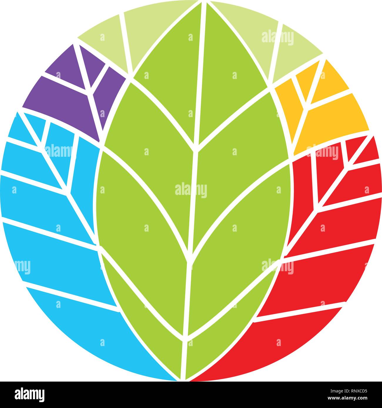 Leaf Logo Design Vector Template Isolated Stock Vector Image & Art - Alamy