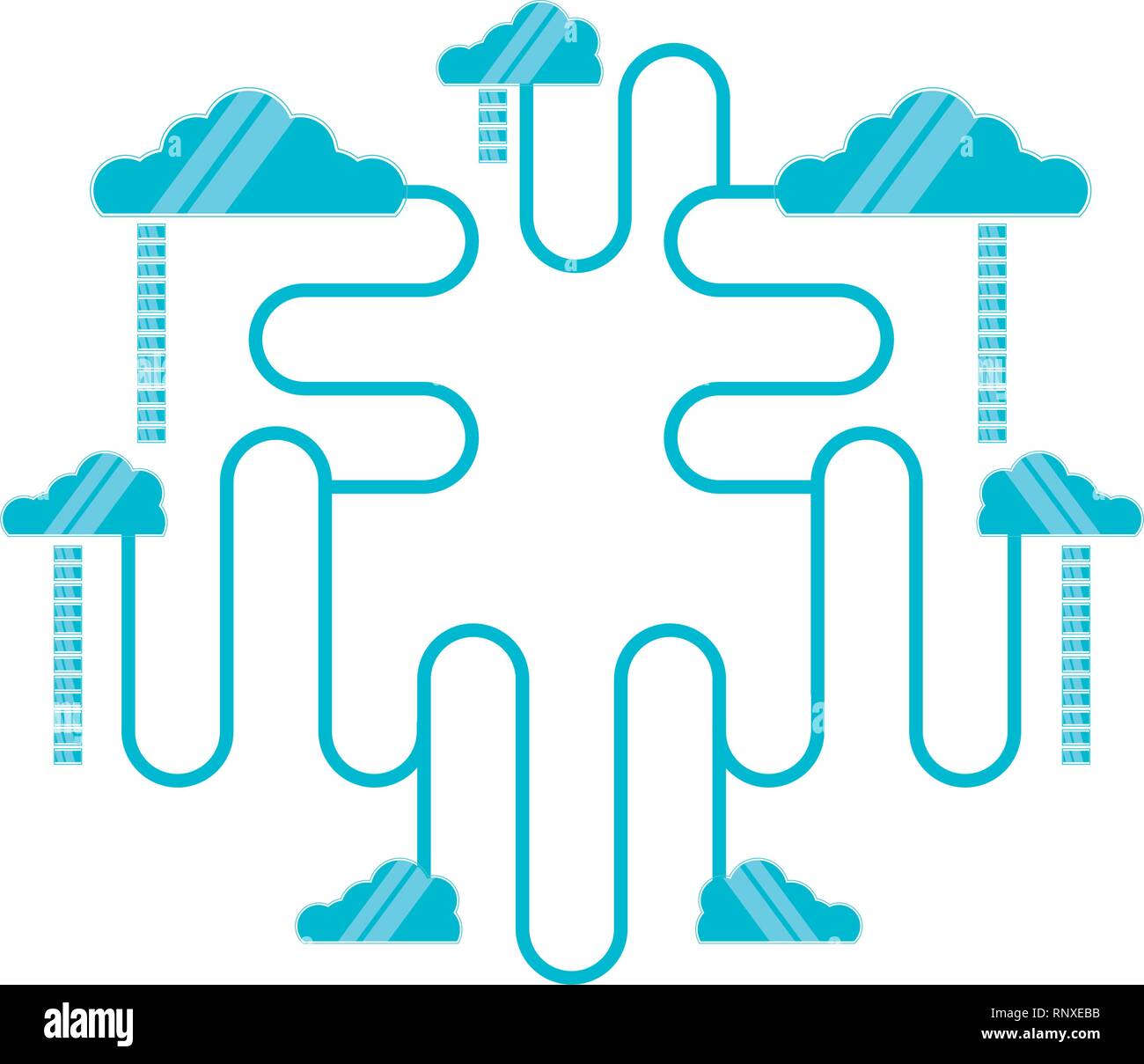 clouds computing network diagram vector illustration design Stock ... clouds computing network diagram vector illustration design Stock ...