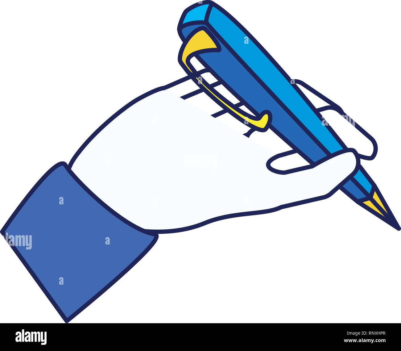 hand with pen ink write icon vector illustration design Stock Vector ...