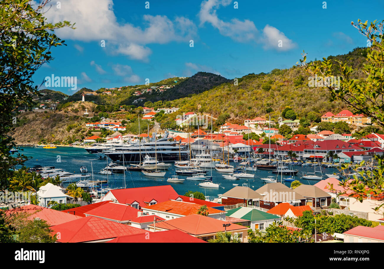 Gustavia harbor and yacht hi-res stock photography and images - Alamy