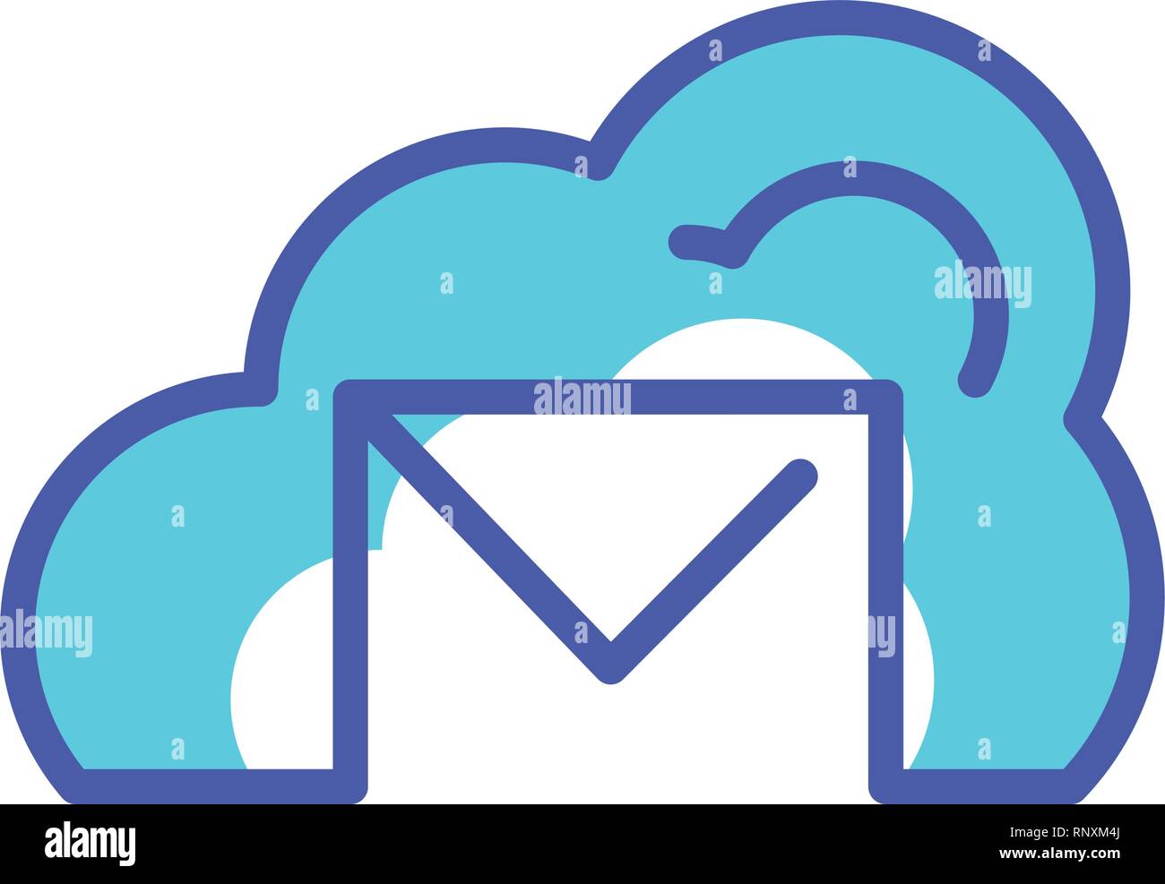 cloud computing with envelope mail vector illustration design Stock ...