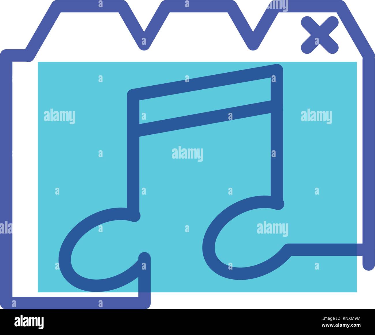 template web page with note music vector illustration design Stock ...