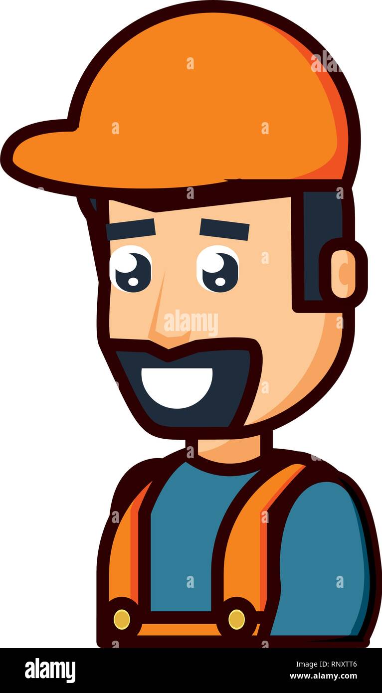 construction worker avatar character vector illustration design Stock ...