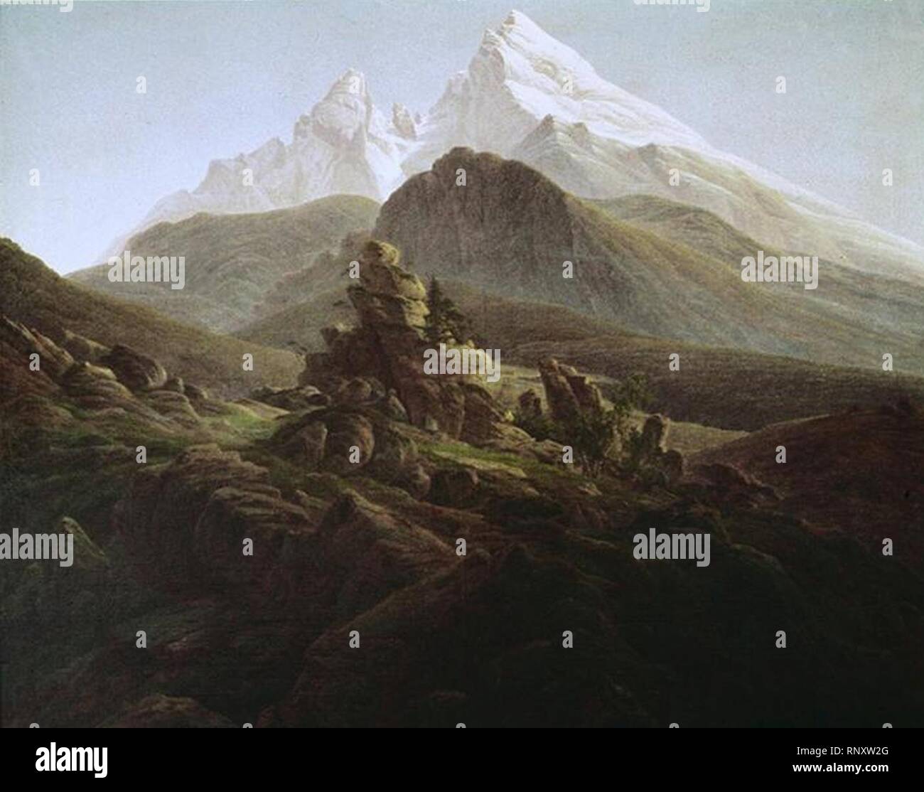 Watzmann by Friedrich Stock Photo - Alamy
