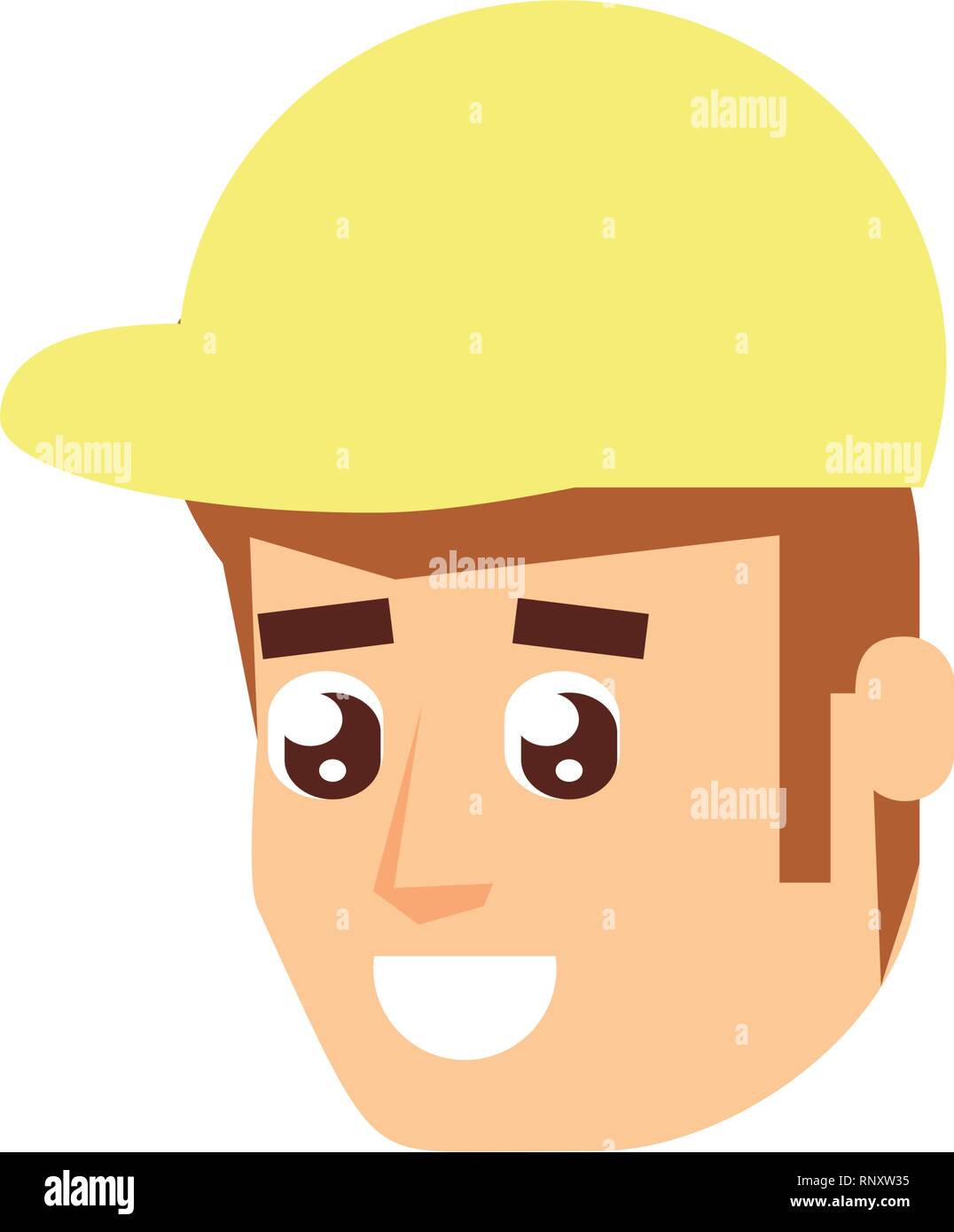 head of construction worker avatar character vector illustration design ...