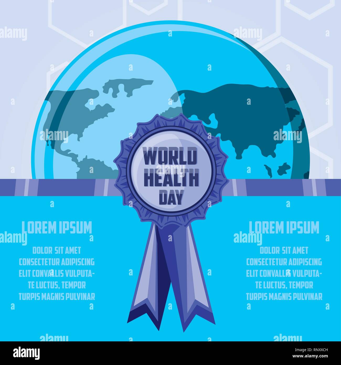 world health day card with planet earth vector illustration design ...