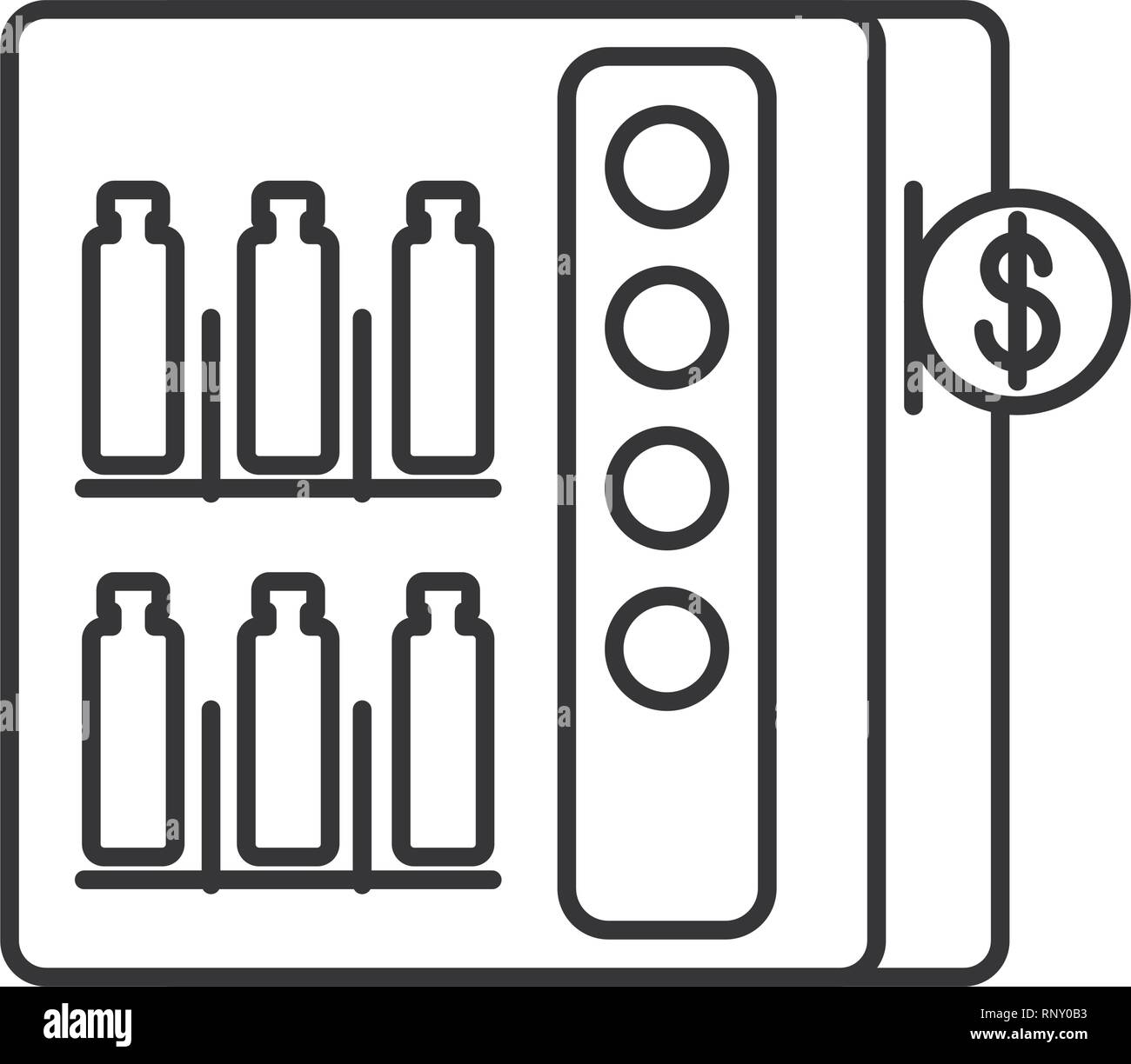 vending machine of bottled drinks isolated icon vector illustration ...