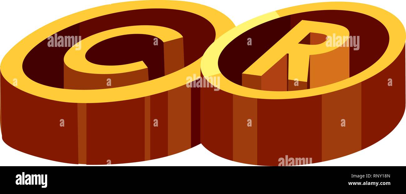 registered trademark and copyright intellectual vector illustration ...