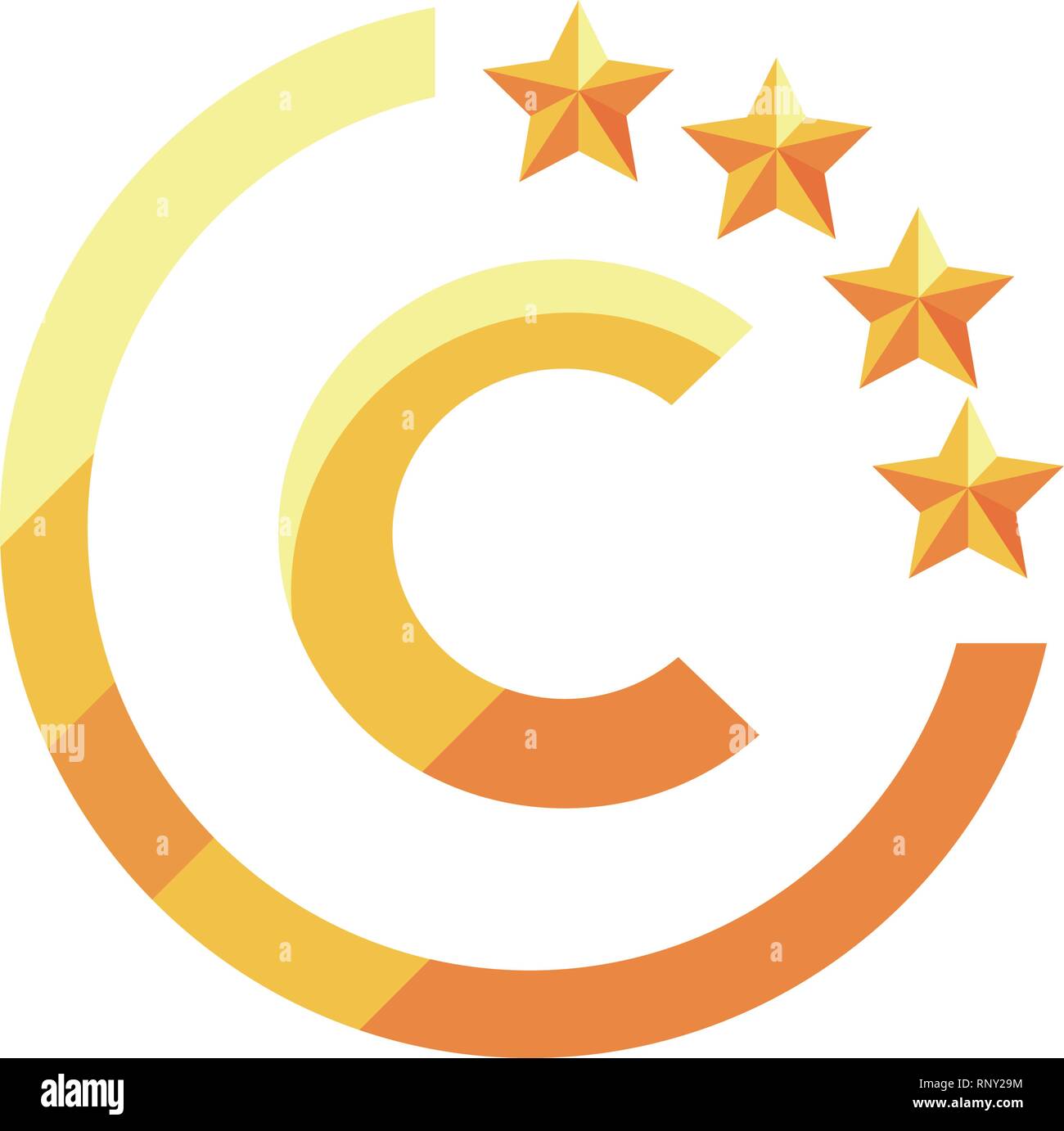 copyright protection of intellectual emblem vector illustration Stock ...