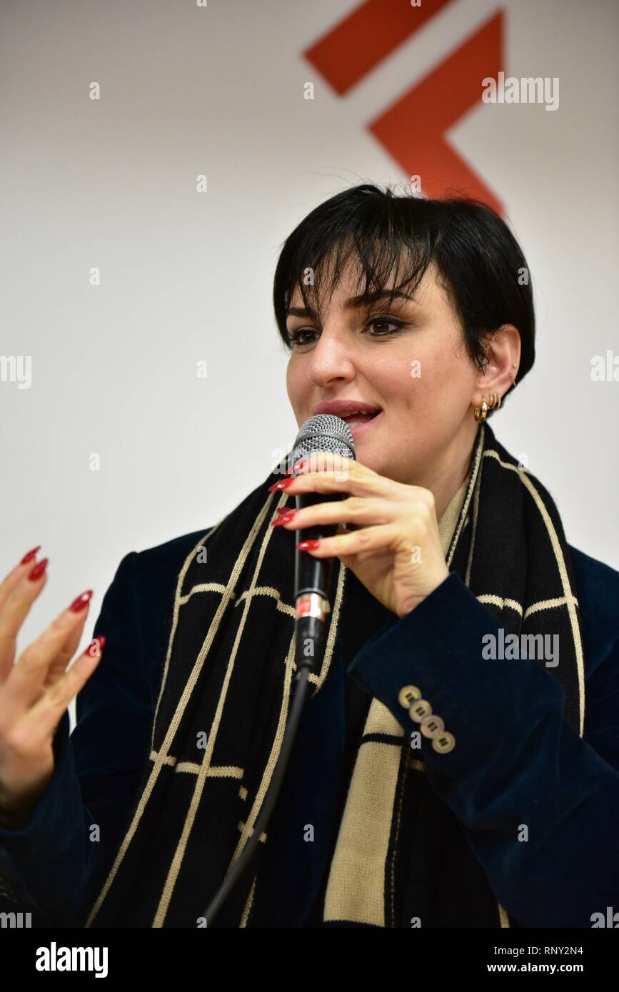 Naples, Italy. 05th Feb, 2019. Italian pop singer Arisa during the ...