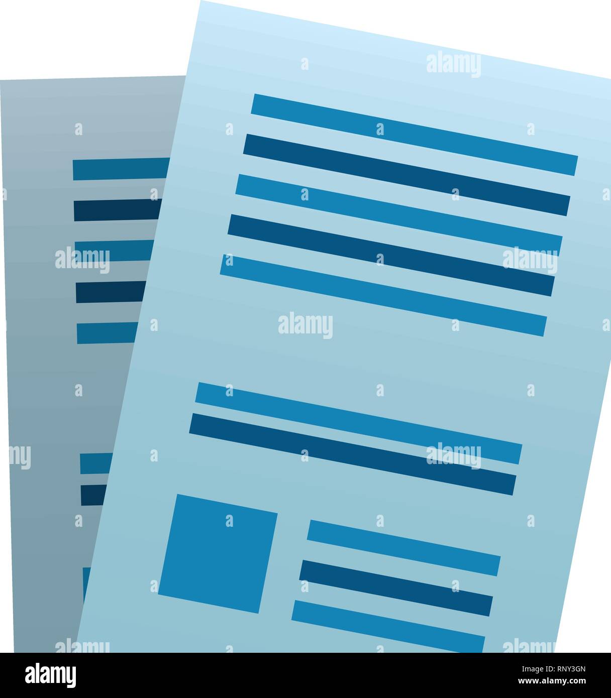 document paper sheet on white background vector illustration Stock ...