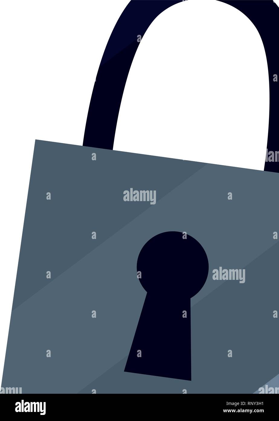 padlock security protection on white background vector illustration ...