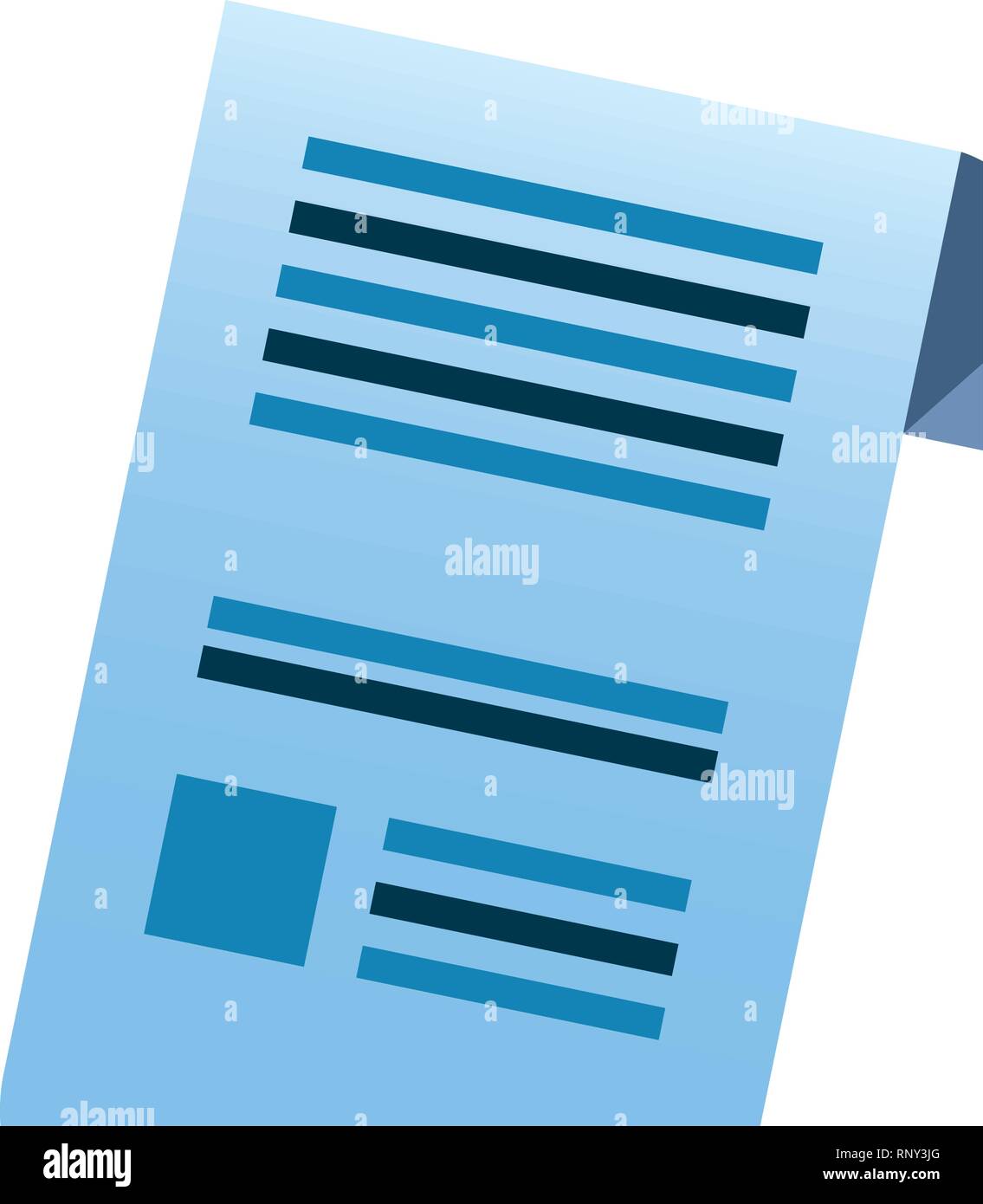 document paper sheet on white background vector illustration Stock ...