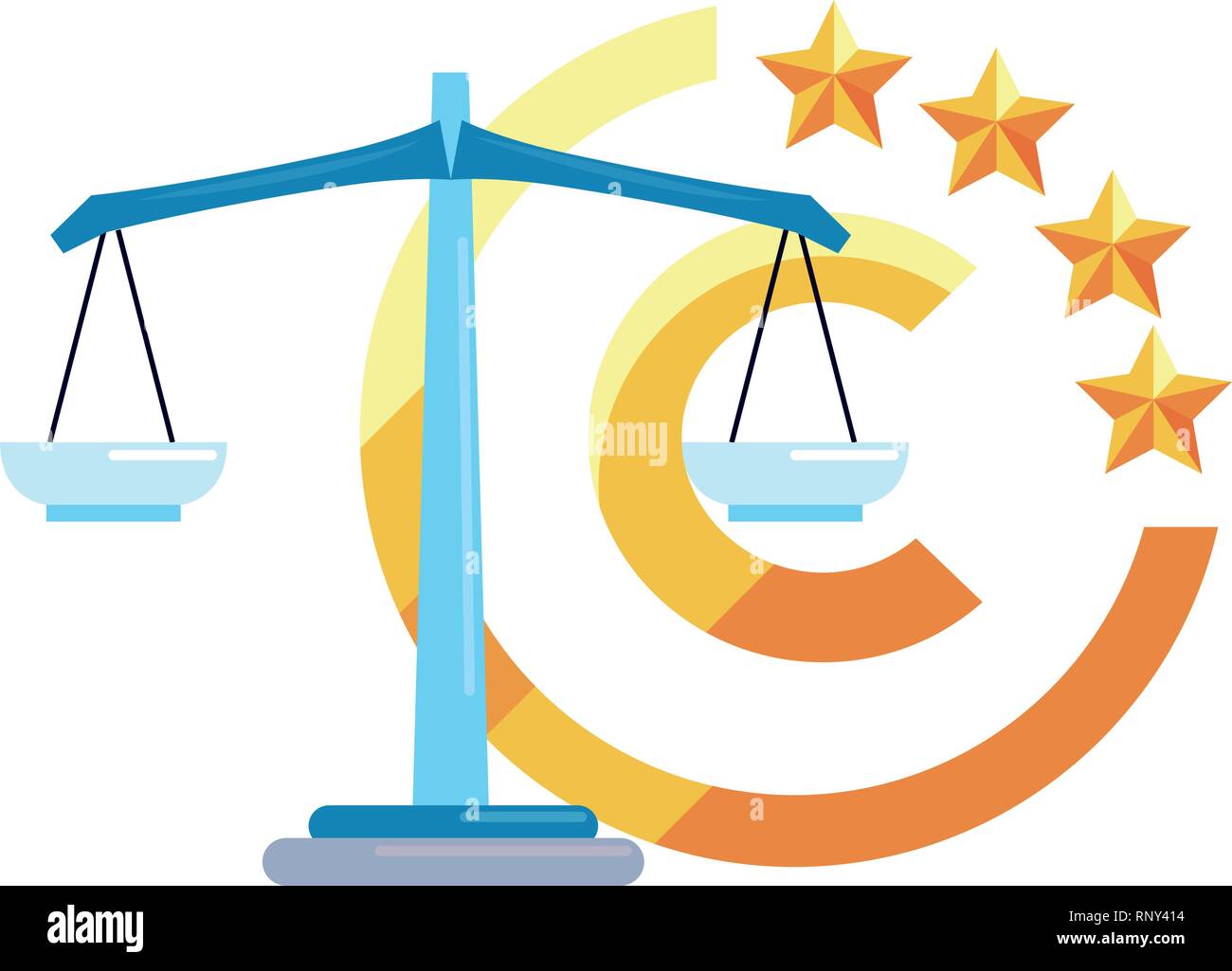 balance equality copyright intellectual symbol vector illustration ...