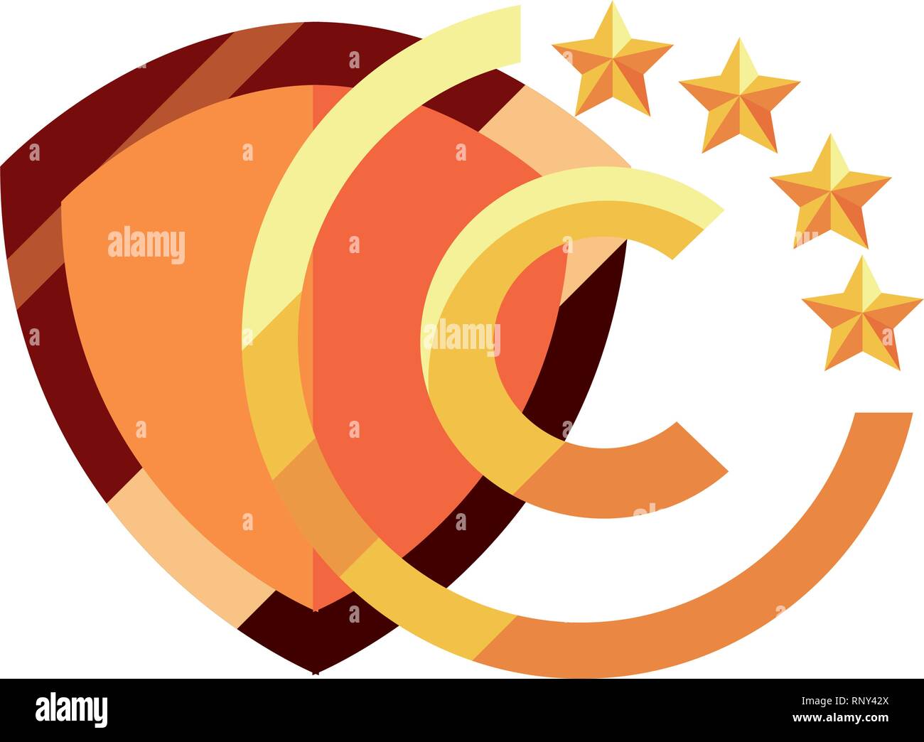 shield protection copyright intellectual symbol vector illustration ...