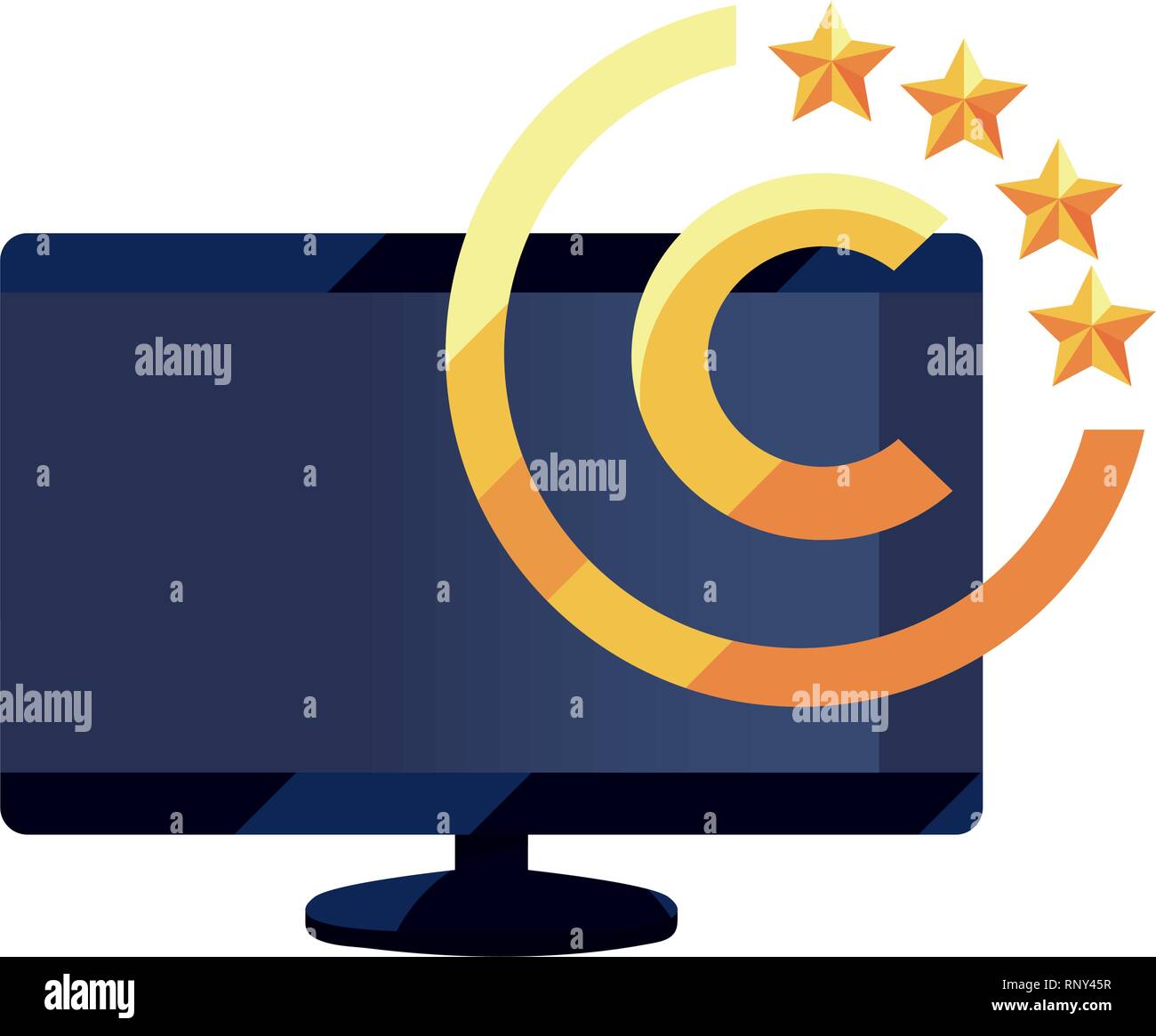 computer copyright intellectual symbol vector illustration Stock Vector ...