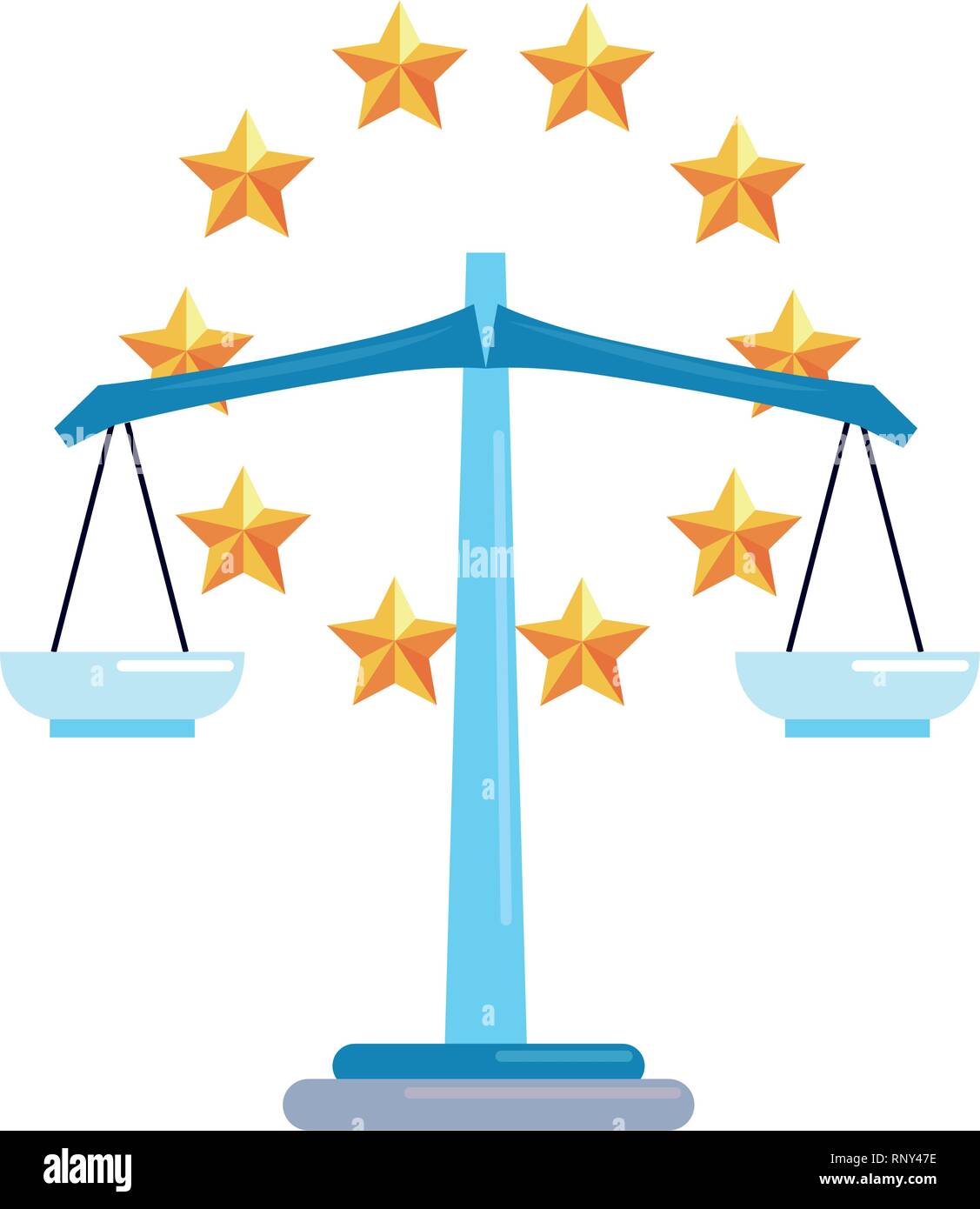 balance copyright of intellectual stars frame vector illustration Stock ...