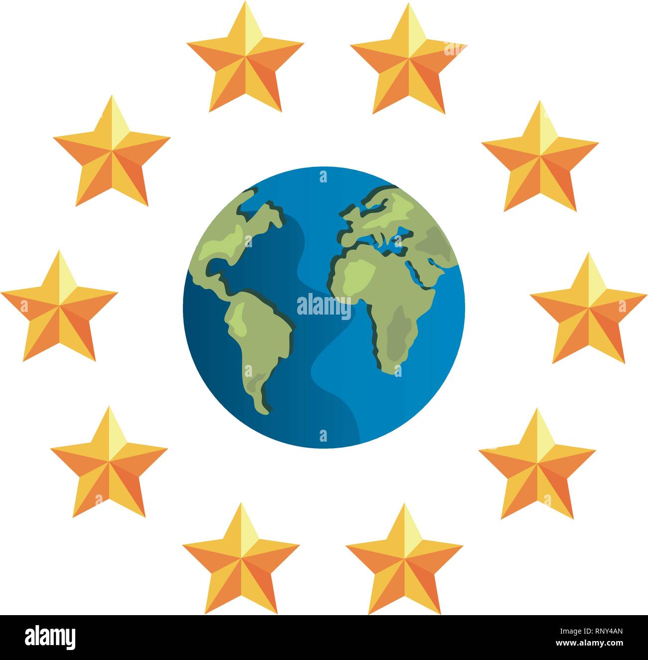 world copyright of intellectual stars frame vector illustration Stock ...