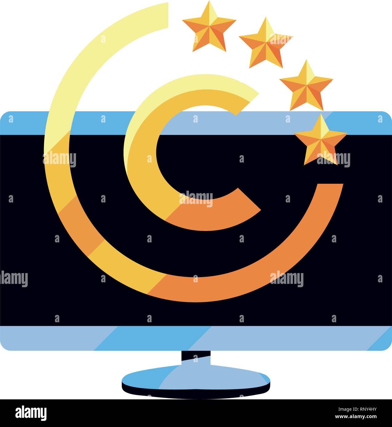 computer copyright protection of intellectual vector illustration Stock ...