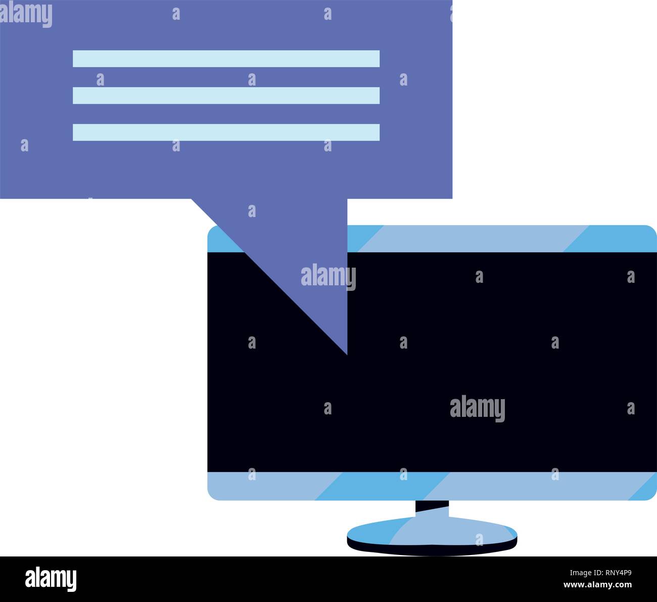 computer speech bubble white background vector illustration Stock ...