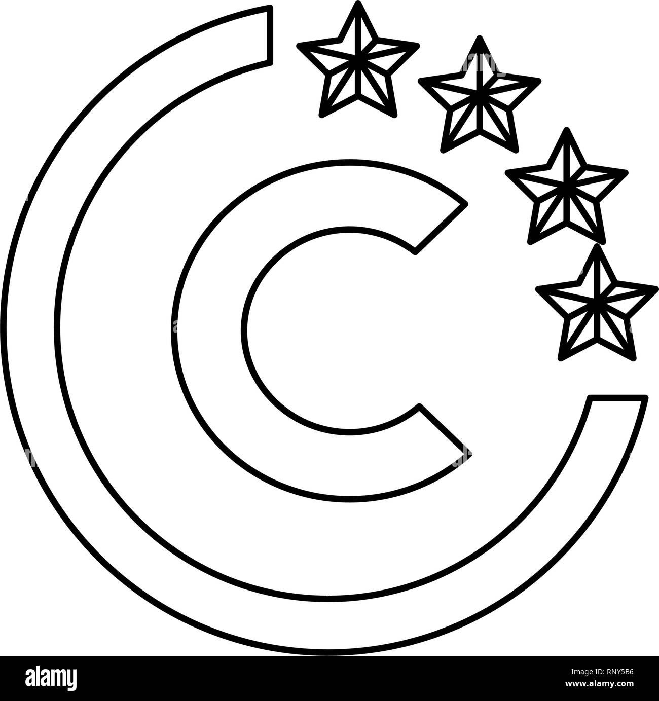 copyright protection of intellectual emblem vector illustration Stock ...