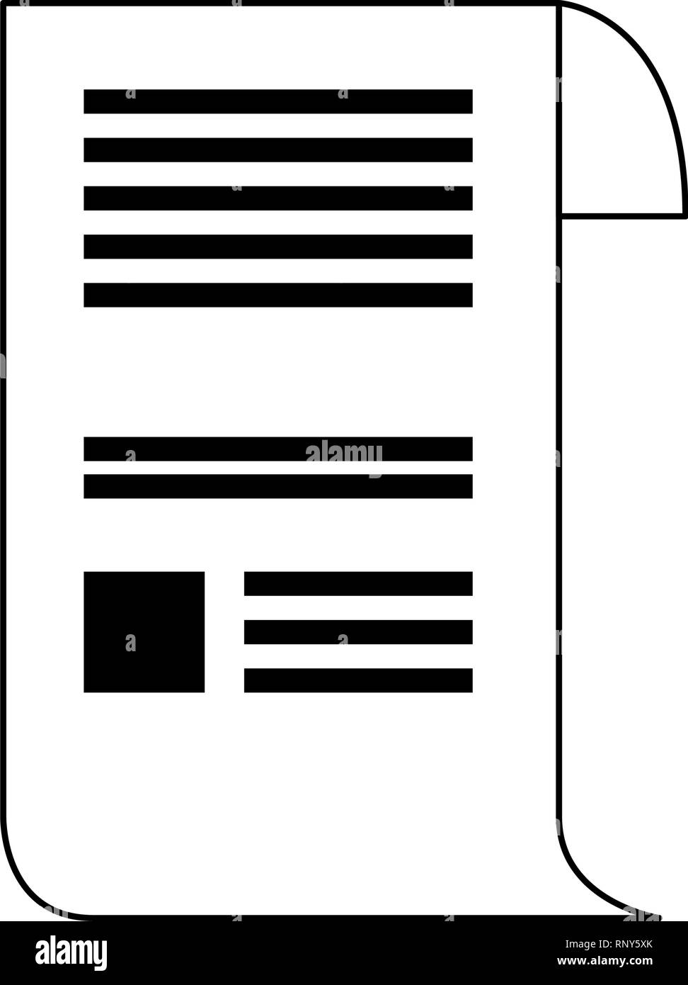 document paper sheet on white background vector illustration Stock ...